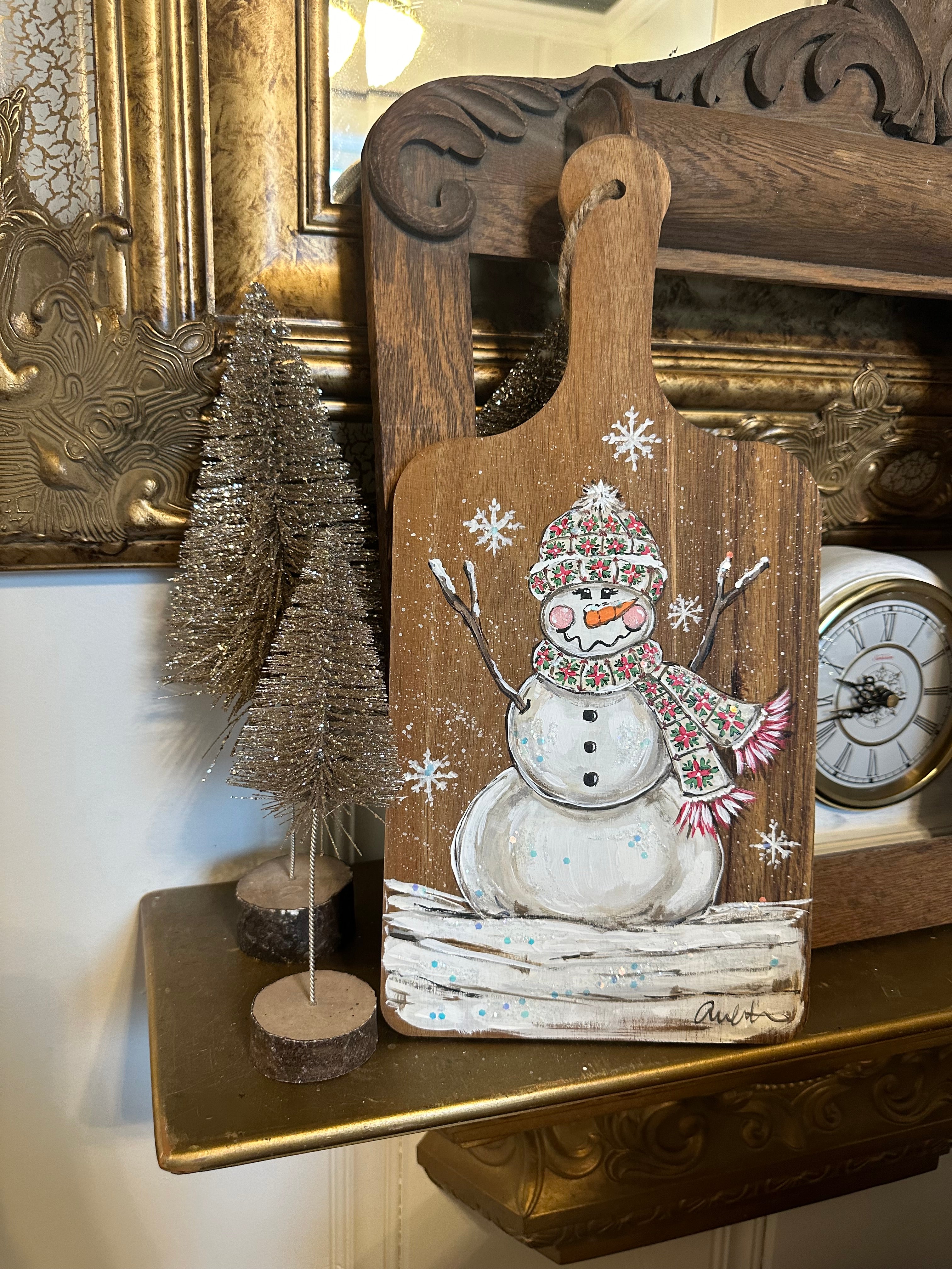 Original Snowman Board Preorder – Southern Bales-Art by Allie's Studio