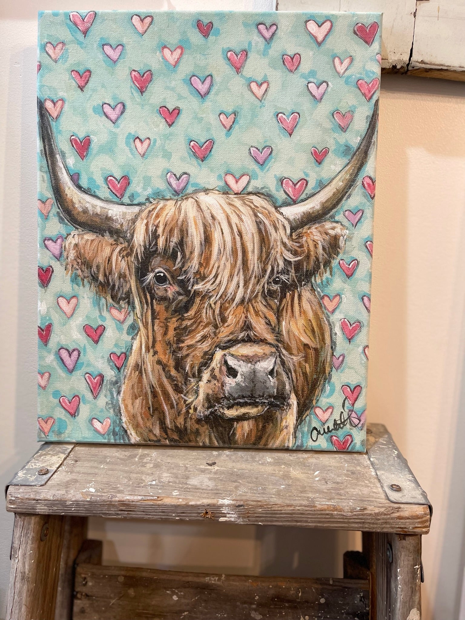 Cupid's Cow 8x10 – Southern Bales-Art by Allie's Studio
